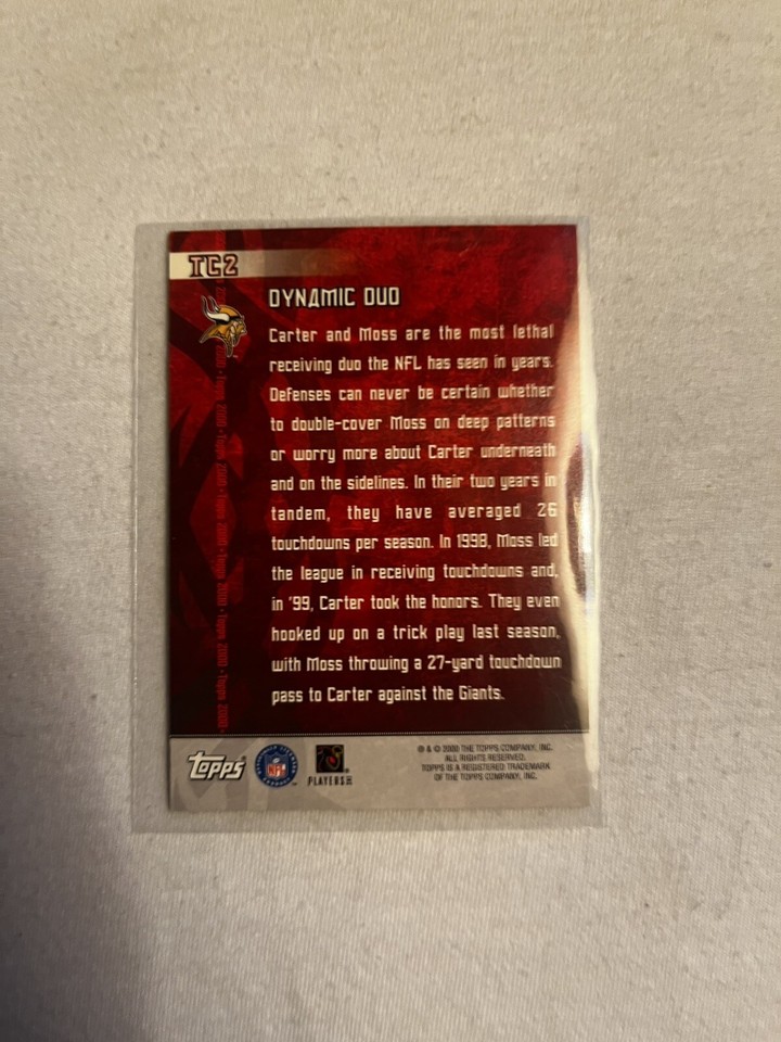 2000 Topps Cris Carter/Randy Moss Dynamic Duo #TC2 | eBay