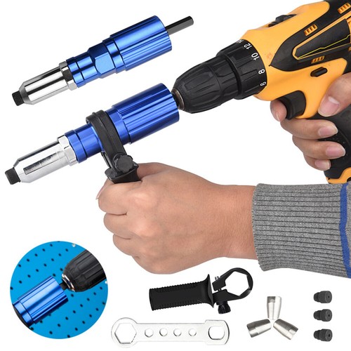 Electric Rivet Gun rivet nut gun drill adapter Cordless riveting tool ...