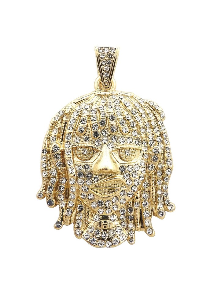 Hip Hop Lil Pump Portrait Pendant & 24" Box, Rope, Cuban Chain Hip Hop ...