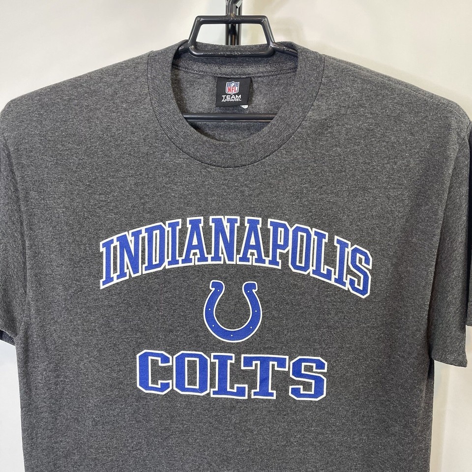 NFL Team Apparel Indianapolis Colts Gray Blue Graphic Tshirt Men’s Sz L ...