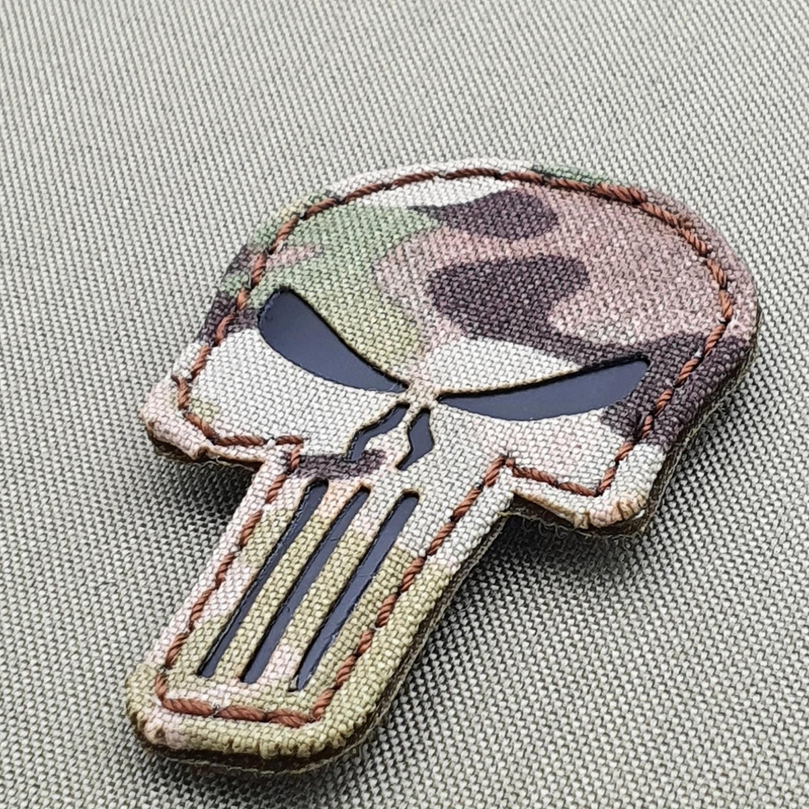 IR Punisher Skull 2x3 Multicam OCP infrared morale lasercut touch fastener patch | eBay.de
