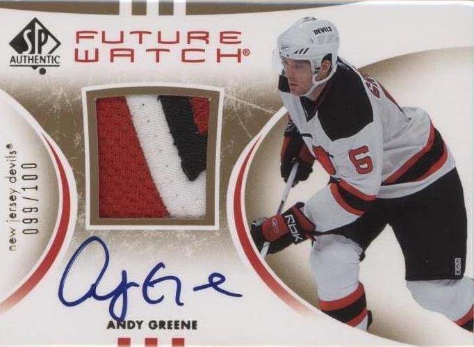 2007-08 SP Authentic - Autographed Future Watch Andy Greene #228 ...