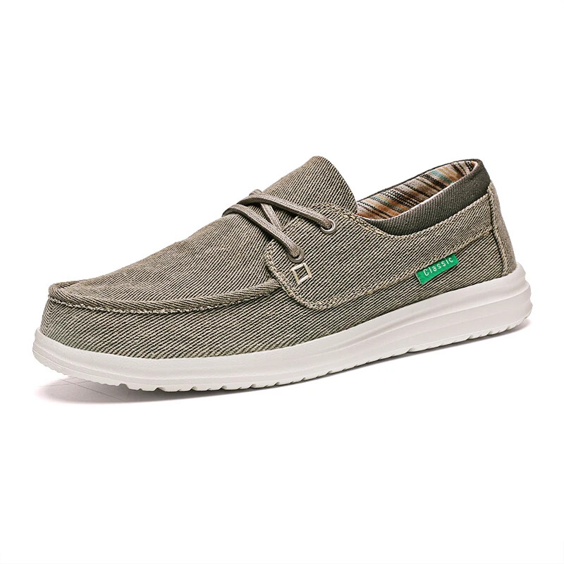 Summer Men's Canvas Shoes Breathable Casual Shoes Loafers Slip on ...
