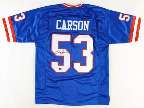 Harry Carson Signed New York Giants Jersey (Beckett) 1986 Super Bowl ...