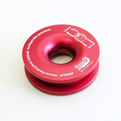 NEW 11000kg Ruby Red Winch Ring 4WD Recovery Soft Shackle Rope Pulley ...