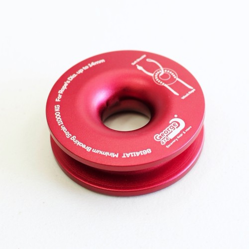 NEW 11000kg Ruby Red Winch Ring 4WD Recovery Soft Shackle Rope Pulley ...