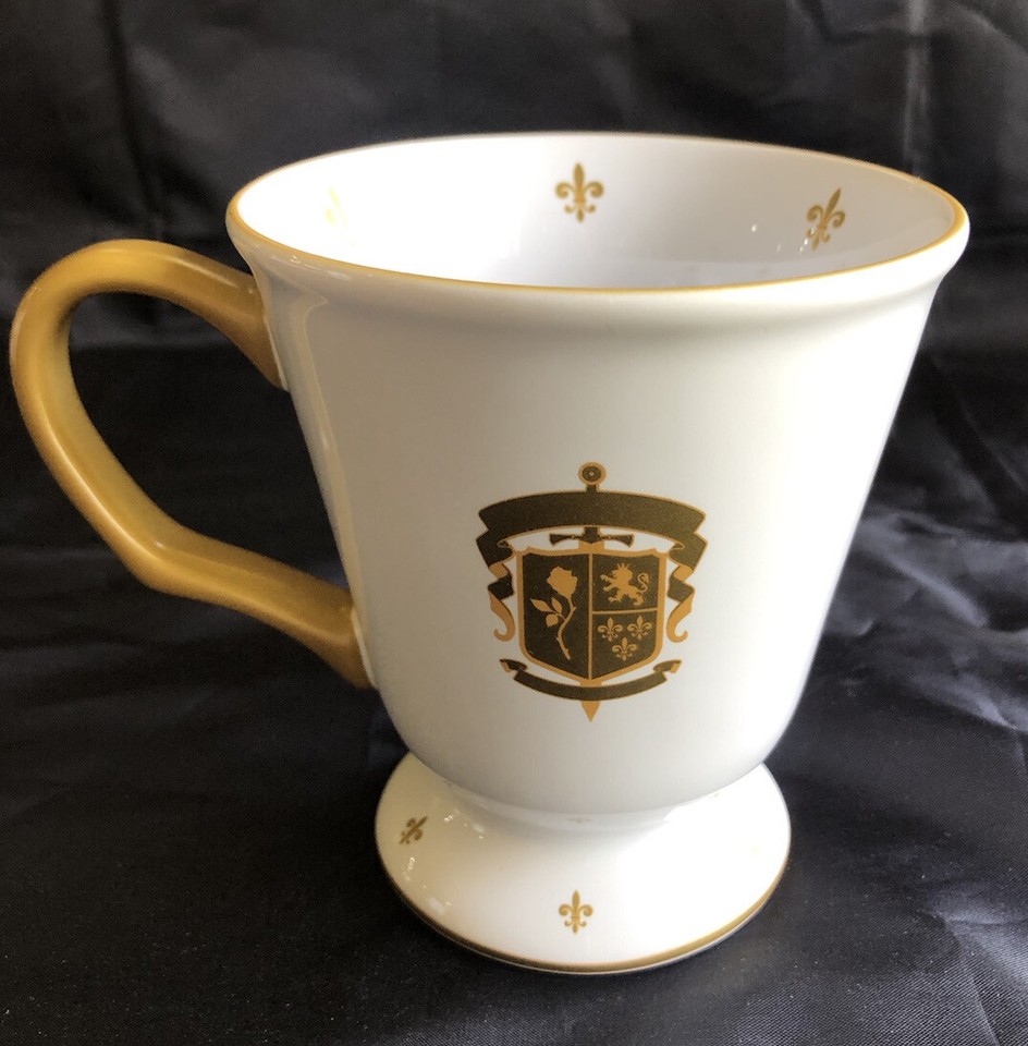Disney Parks Beauty And The Beast Coffee Teacup Silhouette Belle Gold ...