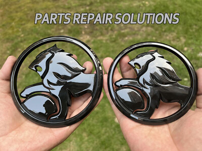 Front + Rear Holden Lion Black Badges For VF SS SV6 Calais Commodore ...