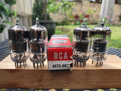 RCA GE 6U8A 6678 triode pentode strong well matched, one NIB, tested ...