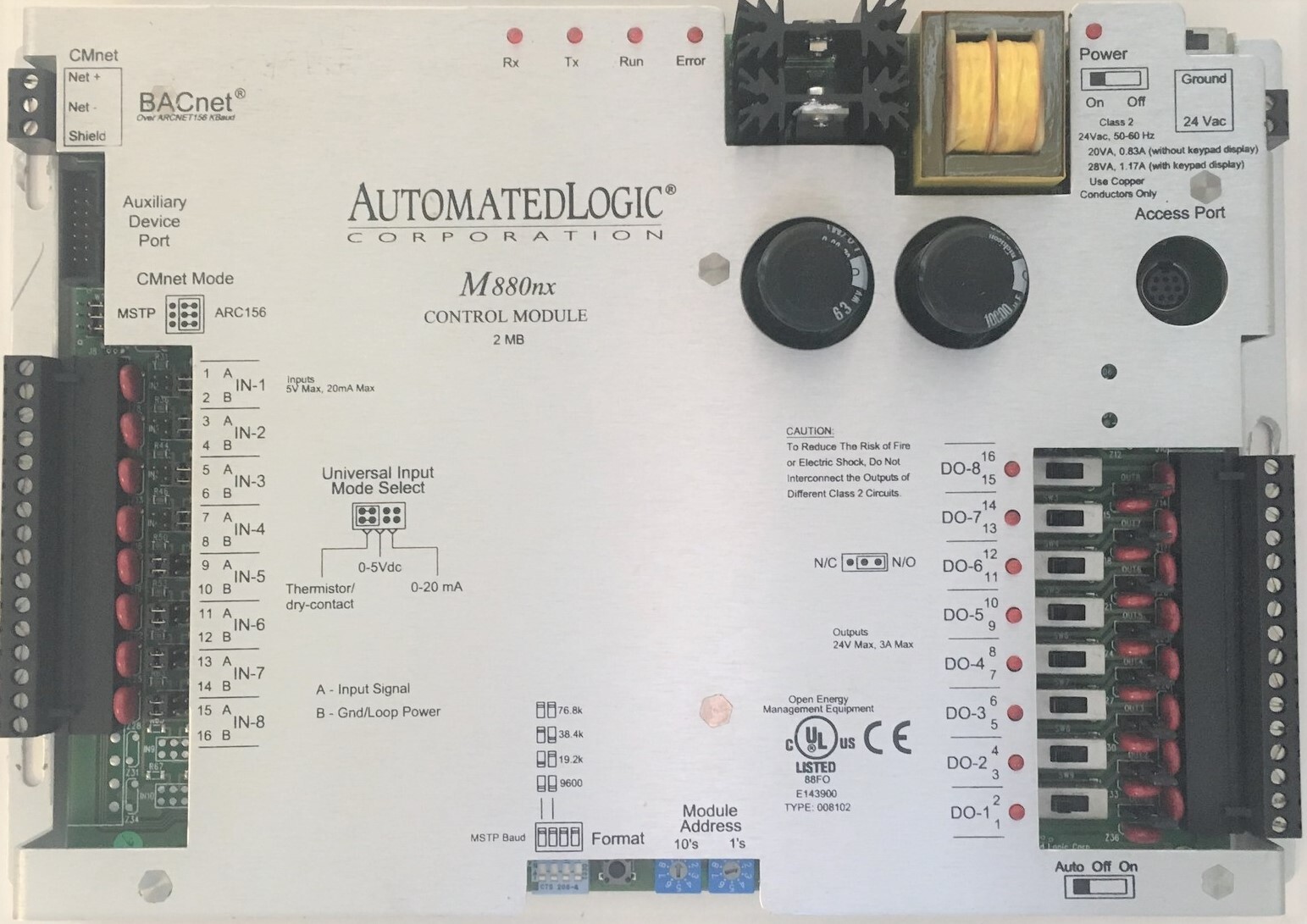 ALC Automated Logic M880nx M-Line Standalone Control Module, 8 Dig Out ...