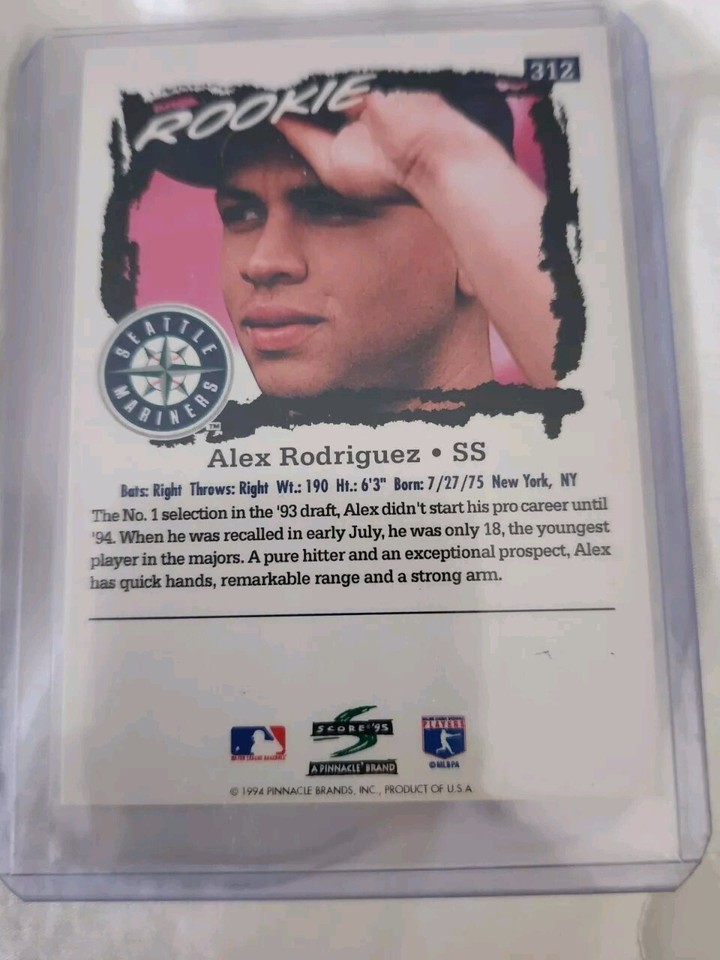 1995 Score - #312 Alex Rodriguez Rookie Card | eBay