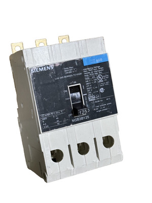 Siemens NGB3B125B / NGB3B125 3p 480v 125a 25k Circuit Breaker - NEW ...