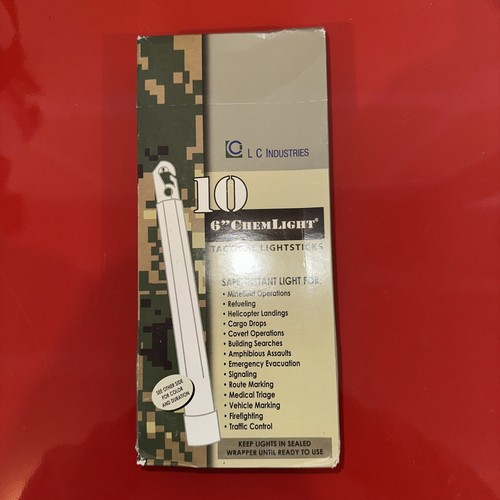 LC Industries ChemLight 6 inch Blue Box of 10 Military Grade Glow ...