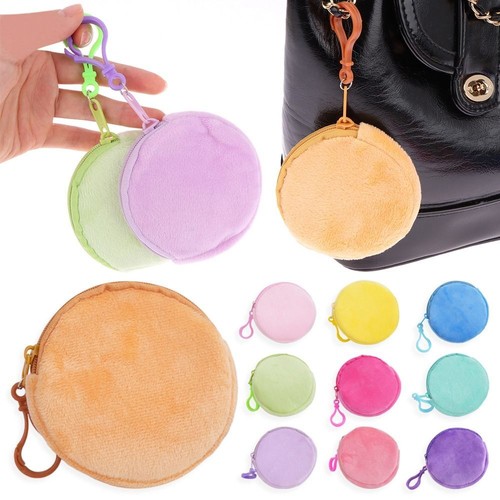 1Pcs ID Card Bag Coin Bag Plush Cute Wallet Mini Round Coin Purse for ...