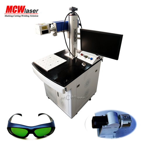 MCWlaser Raycus/ MAX 20W Fiber Laser Marking Engraving Machine & Rotary | eBay
