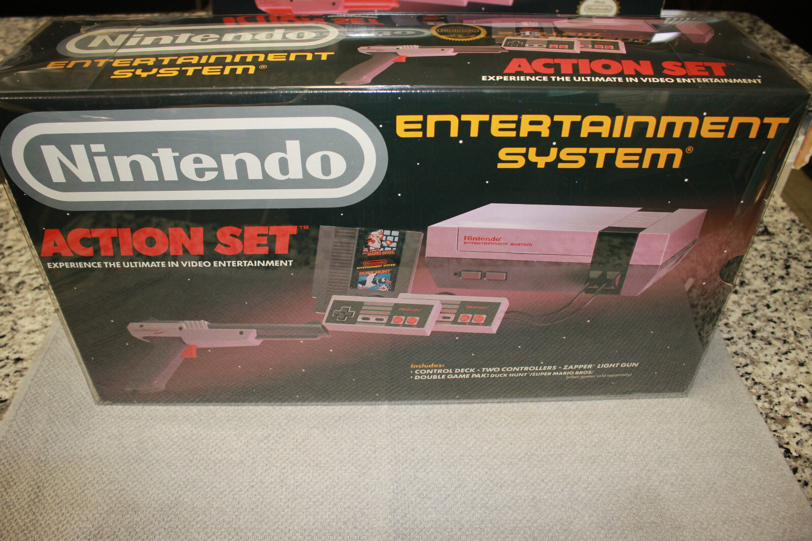 NINTENDO Action Set NES-001 Gray Zapper With Super Mario & Duck Hunt ...