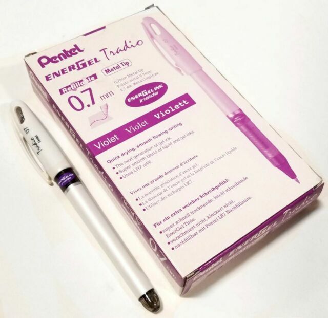 Pentel EnerGel Tradio Pearl Liquid GEL Pen 0.7mm Medium Line Capped ...