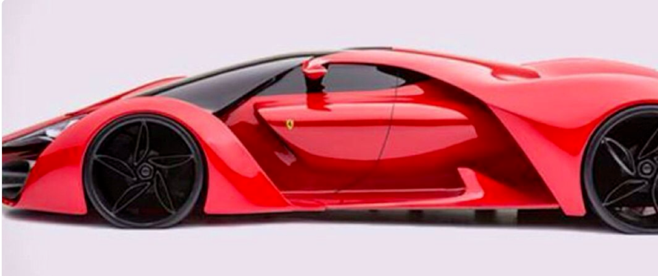 FERRARI Race Car Racing Hypercar Concept Red Custom Built LARGE 1 ...