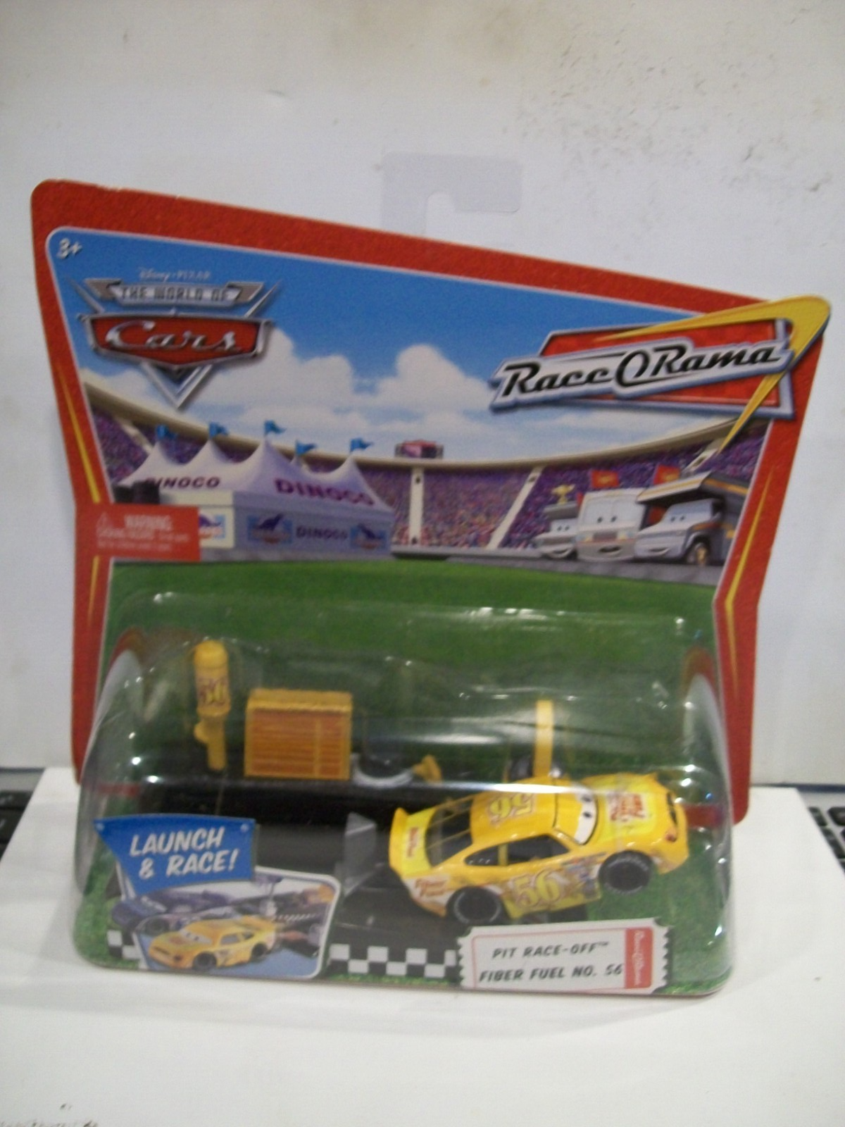 World of Disney Pixar Cars Launchers Fiber Fueul #56 Pit Race-off Race ...