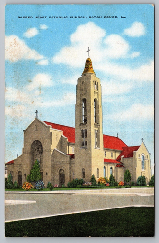 Sacred Heart Catholic Church Baton Rouge Louisiana Postcard | eBay