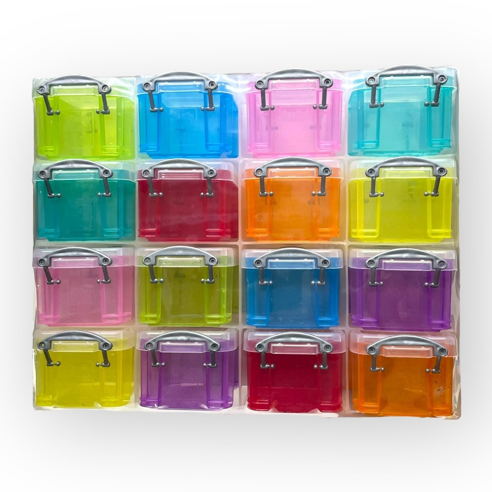 REALLY USEFUL BOXES 16 RAINBOW BOX SET W ORGANIZER CASE .BRAND NEW ...