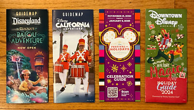 Disneyland DCA Park Guide Maps 2024 Tiana Drummer Holiday Festivals ...
