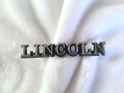 3.5" Lincoln Emblem Script 1980s E1VB Vintage Original OEM Metal | eBay