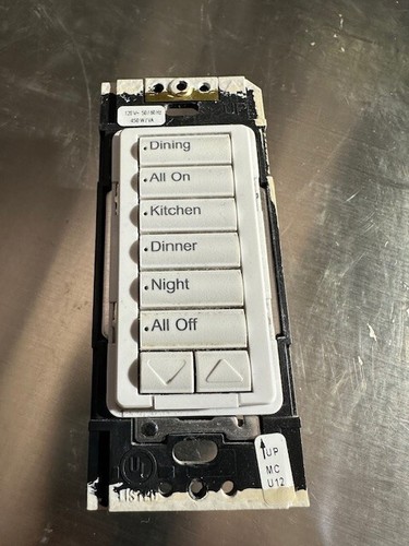 Lutron RRD-H6BRL-WH 6 Button Hybrid Keypad Raise & Lower White RadioRA ...