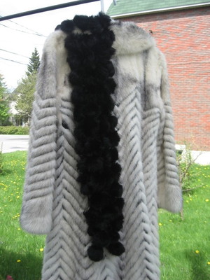 #A25 men women so soft black rabbit fur scarf boa wraps 65" in | eBay
