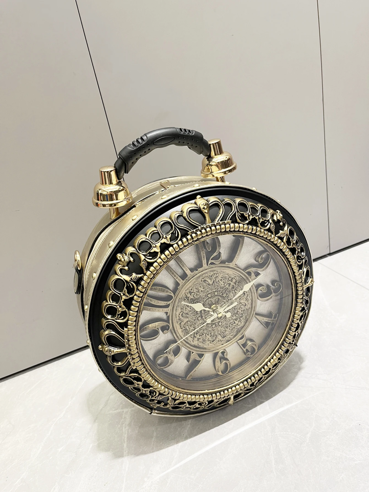 Luxury Designer Purses and Handbags Shoulder Bags Funny Clock-Shaped ...