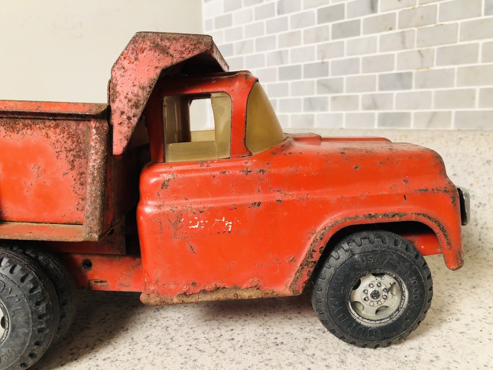 Vintage BUDDY L hydraulic tandem 10-wheel dump truck | eBay