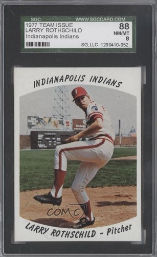 1977 Thomas Akins Indianapolis Indians Larry Rothschild #17 SGC 88 | eBay