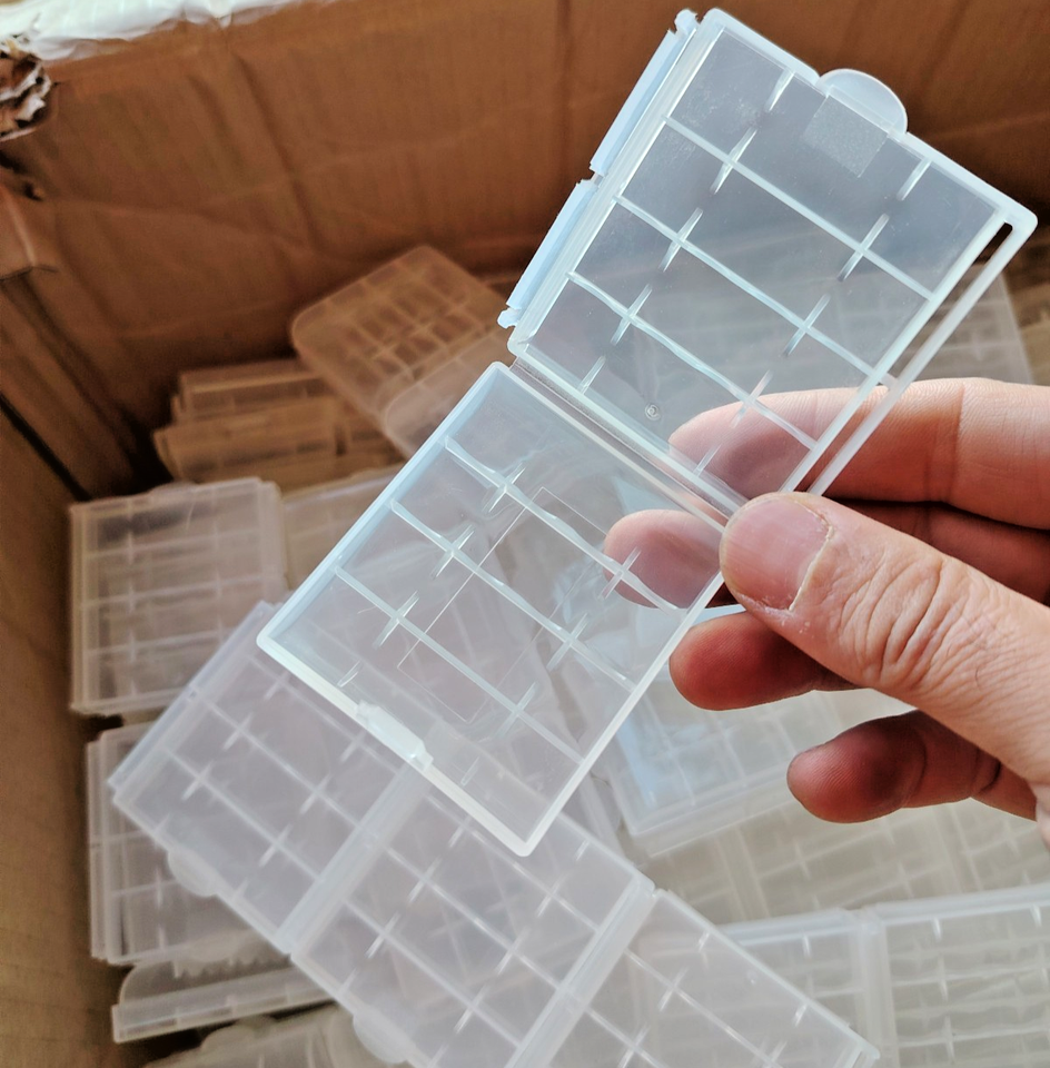 4 x Hard Plastic battery Case Holder Storage Box Cover for AA AAA ...