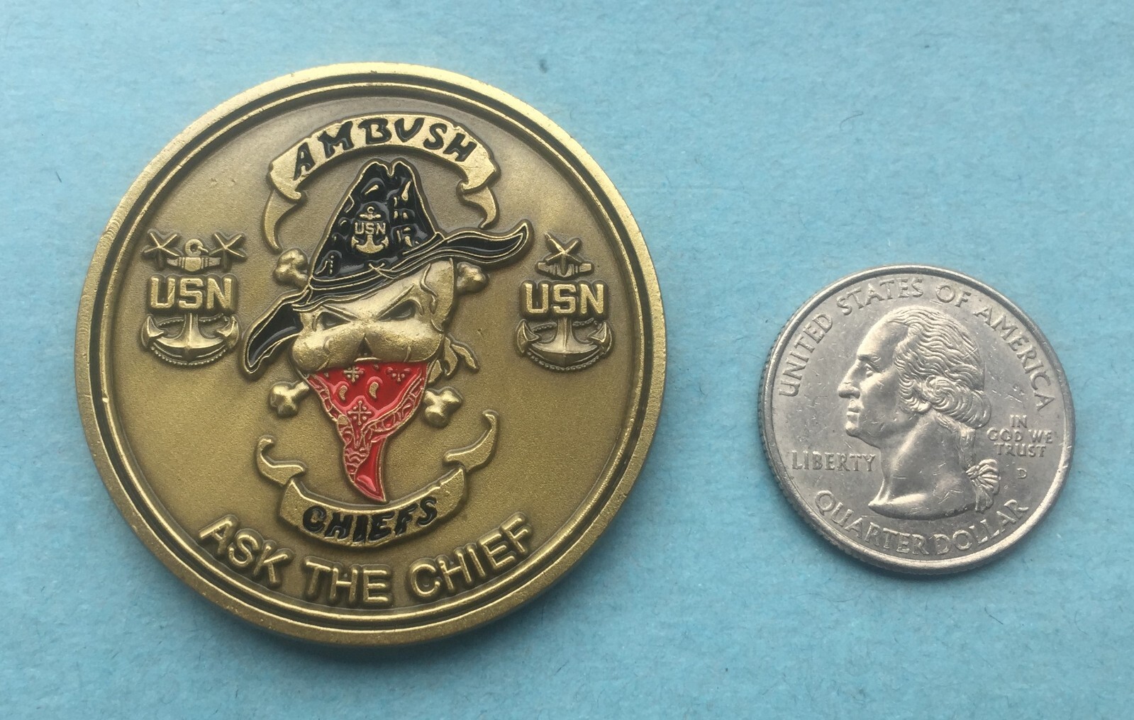 US NAVY CHALLENGE COIN FIGHTER SQUADRON COMPOSITE (VFC-12) CHIEF / CPO ...
