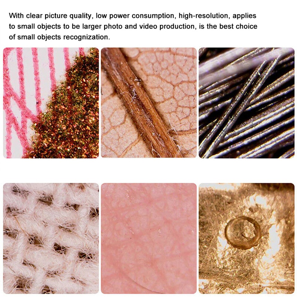 8LED 1600X 10MP USB Digital Microscope Endoscope Magnifier Camera+Lift ...