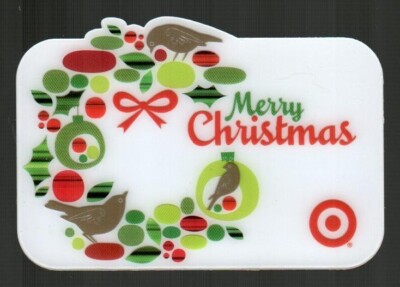 TARGET Merry Christmas, Wreath ( 2007 ) Die-Cut Gift Card ( $0 ) | eBay