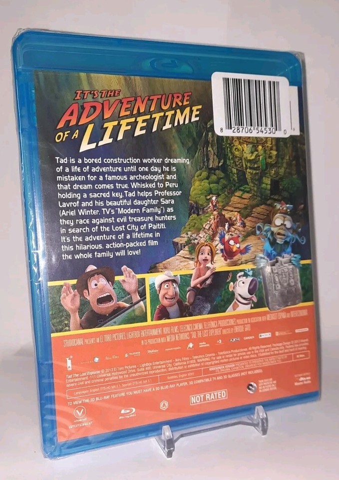 Tad the Lost Explorer Movie (2013, Blu-Ray 3D / Blu-Ray + DVD) New ...