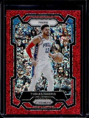 2023-24 Prizm Tobias Harris Prizms Red Sparkle #88 76ers | eBay