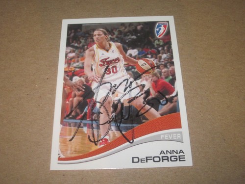ANNA DEFORGE AUTOGRAPHED 2007 RITTENHOUSE WNBA CARD # 29 INDIANA FEVER ...
