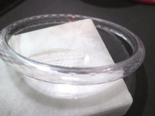 THIN PLASTIC CLEAR BANGLE BRACELET MULTIFACETED CUT PLASTIC WEAR ALONE ...