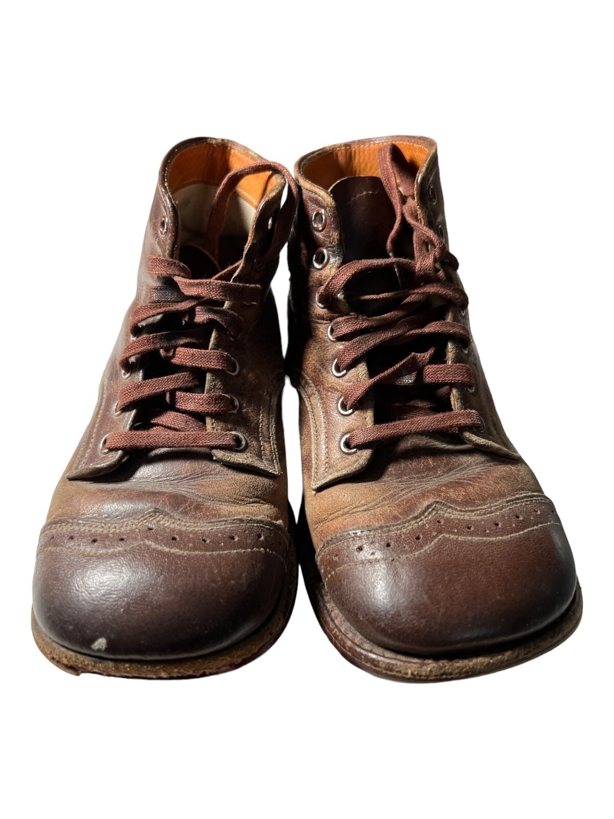 Antique Plumb Line Edwardian Children's Leather Shoes Boots Laced Size ...