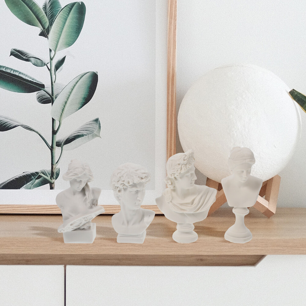 4 Pcs Miniature Greek Sculptures Resin Goddess Statue Figurine Roman | eBay