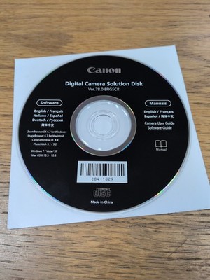 Canon Digital Camera Solution Disk Ver 78.0 | eBay