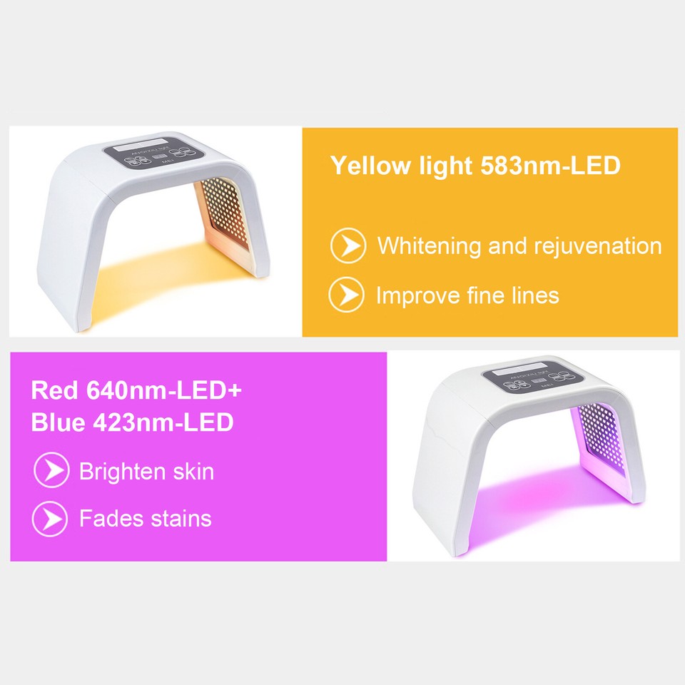 LED Face Mask Light Therapy-7 Color LED Therapy Light Lamp Facial Skin ...