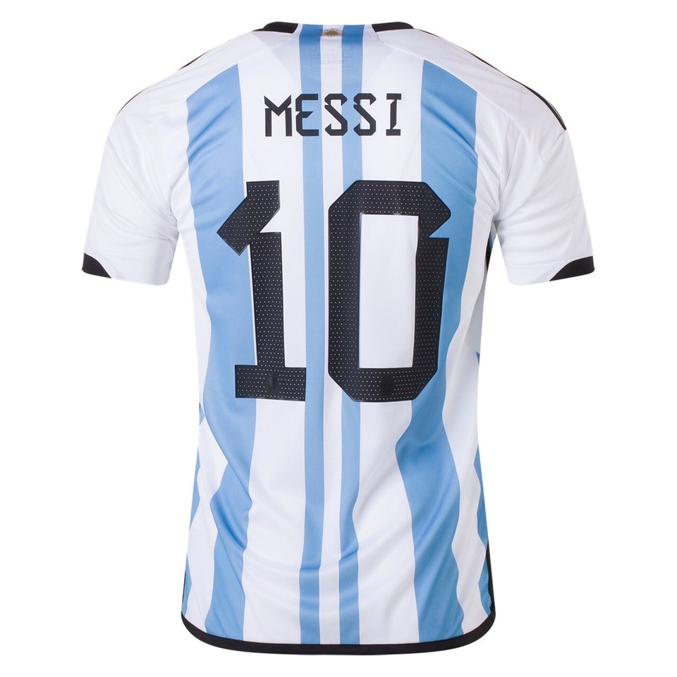 NEW 2022 adidas Authentic Argentina Lionel Messi Home Jersey Size XXL ...