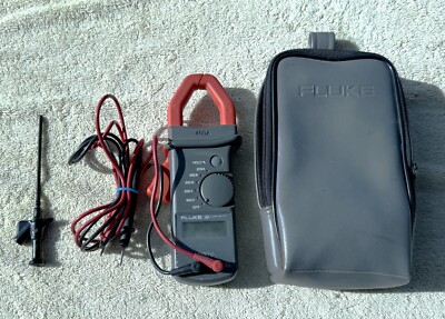 VINTAGE FLUKE 30 CLAMP METER MULTIMETER W/ LEADS & CASE AMP METER ...