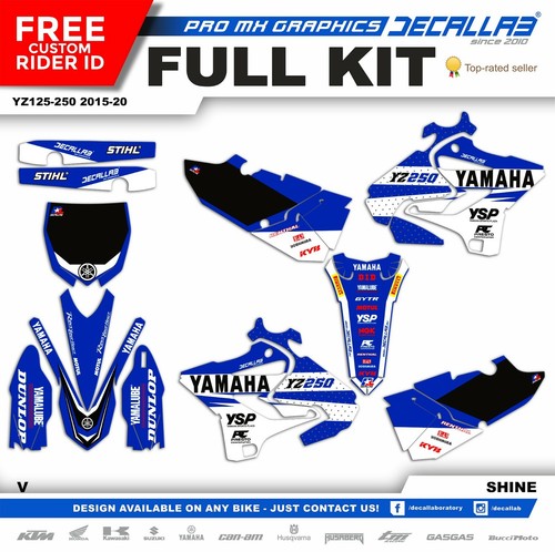 YAMAHA YZ 125 YZ 250 2015 2016 2018 2020 MX Graphics Decals Stickers ...