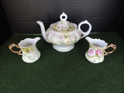 Vintage Lefton Musical Floral Teapot Plays "Tea for Two" & Two 3066 ...