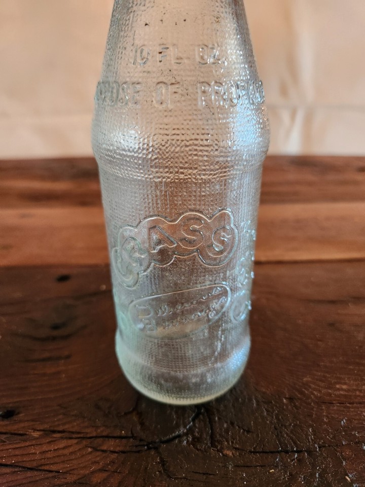 Crass Delicious Beverages 10 oz. Clear Embossed Glass Soda Bottle | eBay