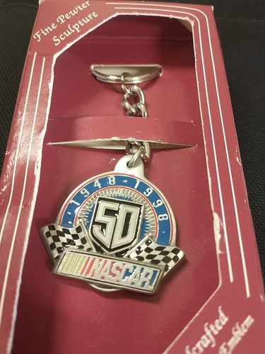 Vintage NASCAR 50 Years Keychain Key Ring Chain Fob Hangtag 90s Fine ...